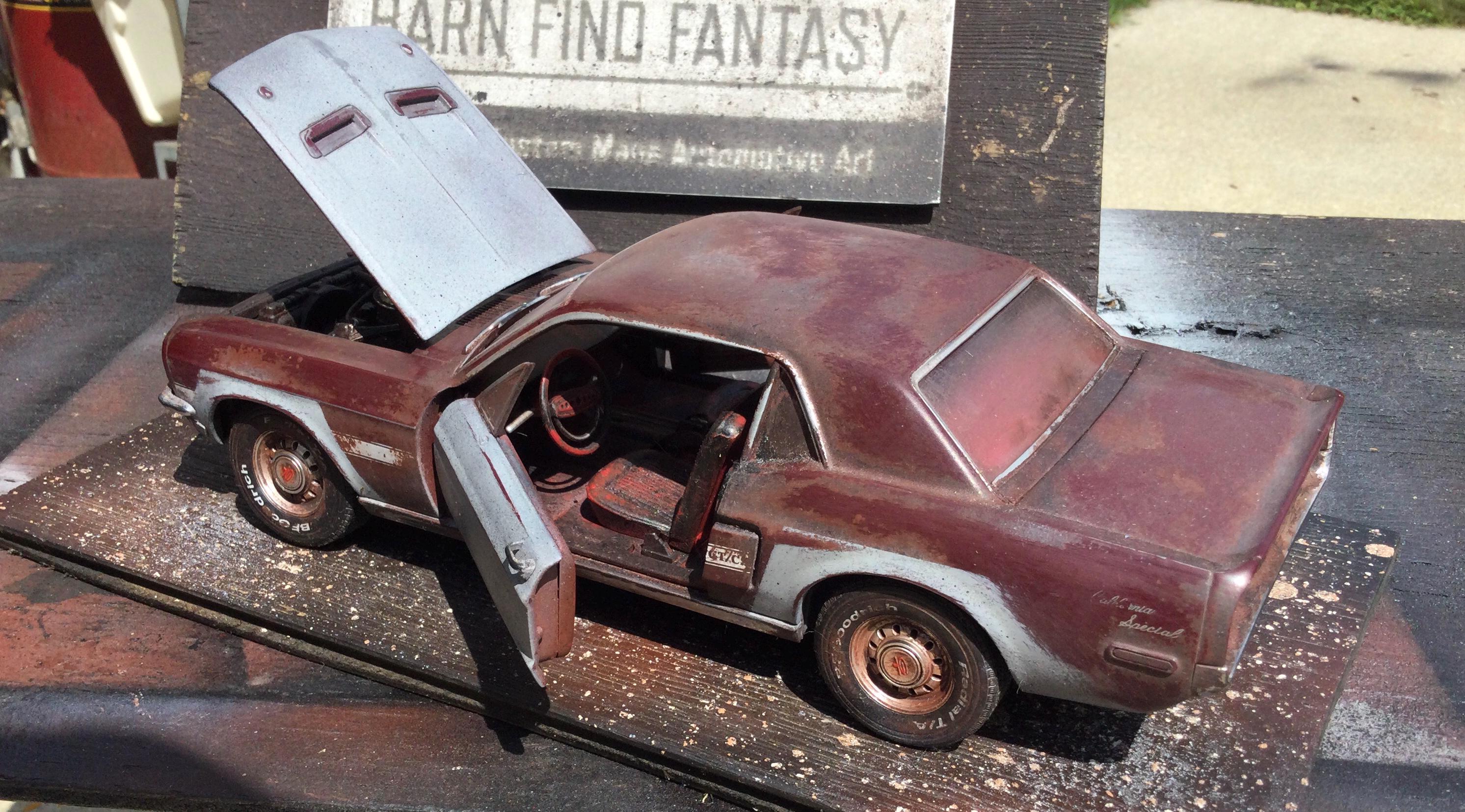 Barn Find 1968 Mustang California Special Model Car, Custom Made, Rusty ...