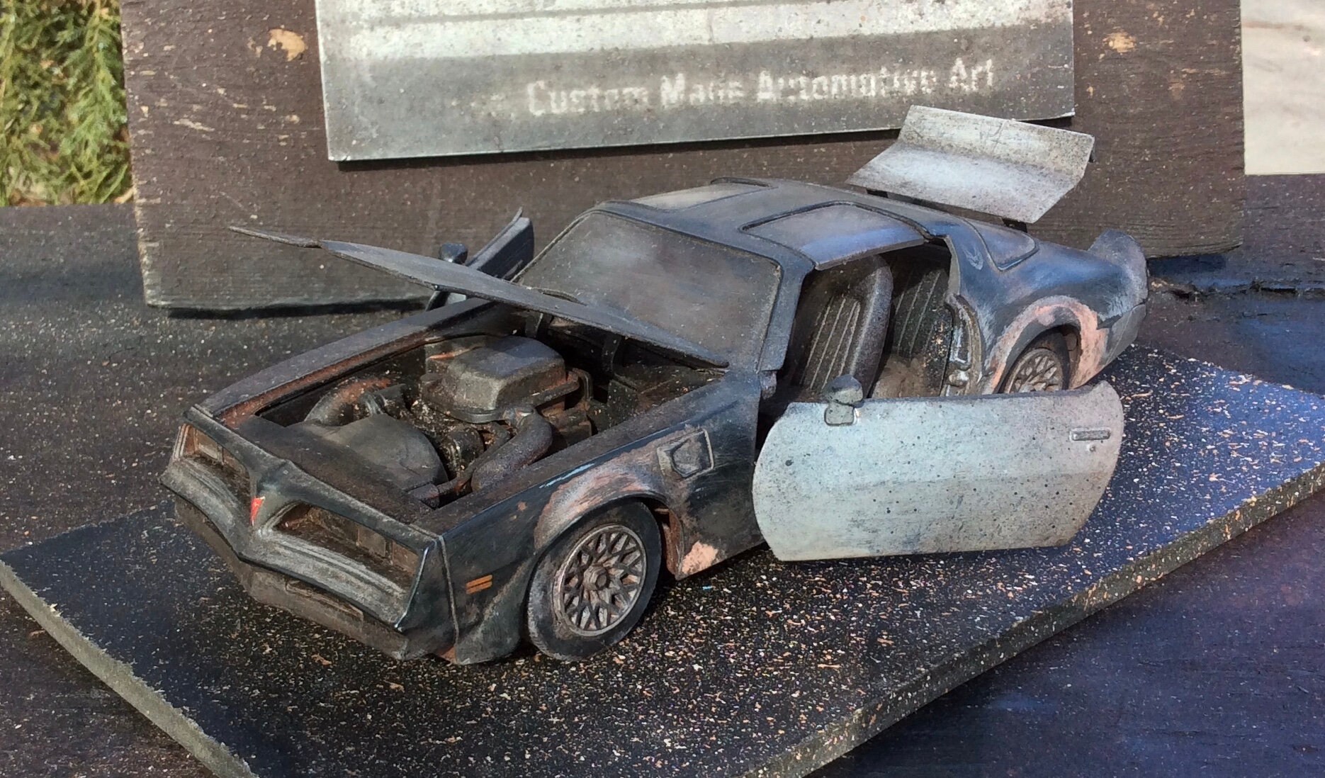 Barn Find 1977 Pontiac Trans Am Car Model, Custom Made, Distressed ...