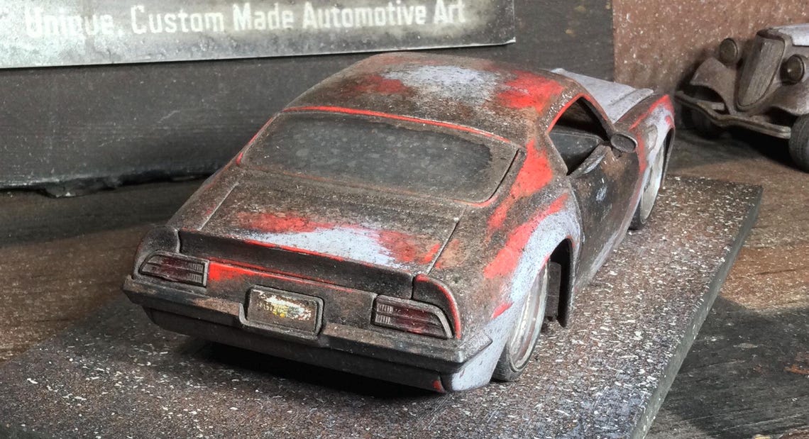 Barn Find 1972 Pontiac Firebird Restomod Die Cast Model, 1:24, Custom ...