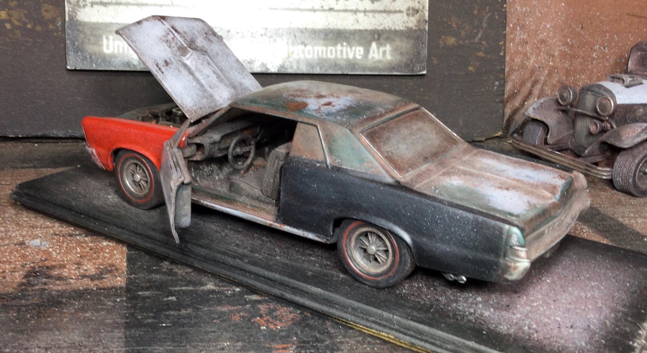 Barn Find 1965 Pontiac GTO Model Car, 1:24, Custom Made, Rusty ...