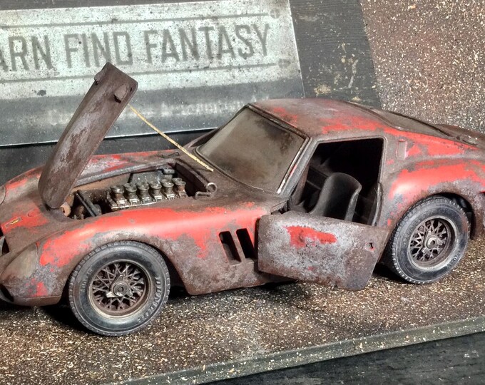 Barn Find 1962 Ferrari GTO Model Car, 1:18, Custom Made, Rusty ...