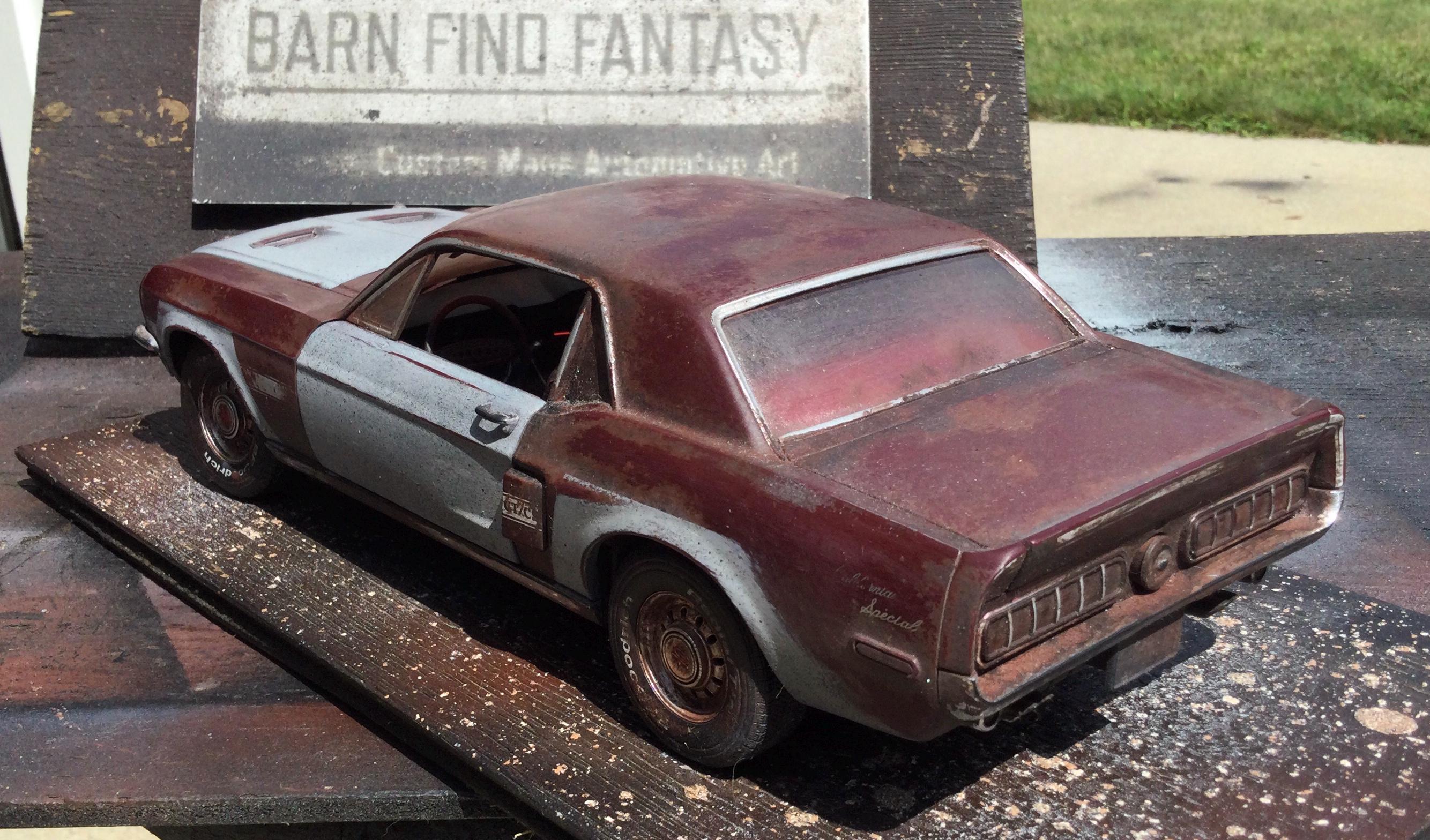 Barn Find 1968 Mustang California Special Model Car, Custom Made, Rusty ...