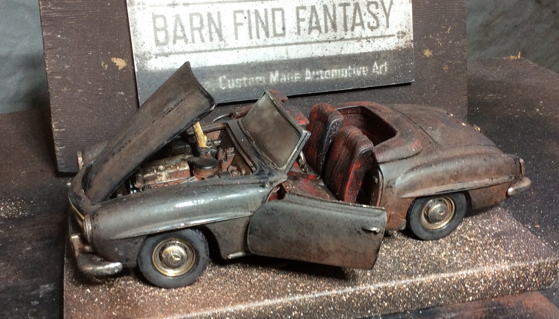 Barn Find Mercedes Benz 190 SL Model Car 1/18 Custom Made - Etsy