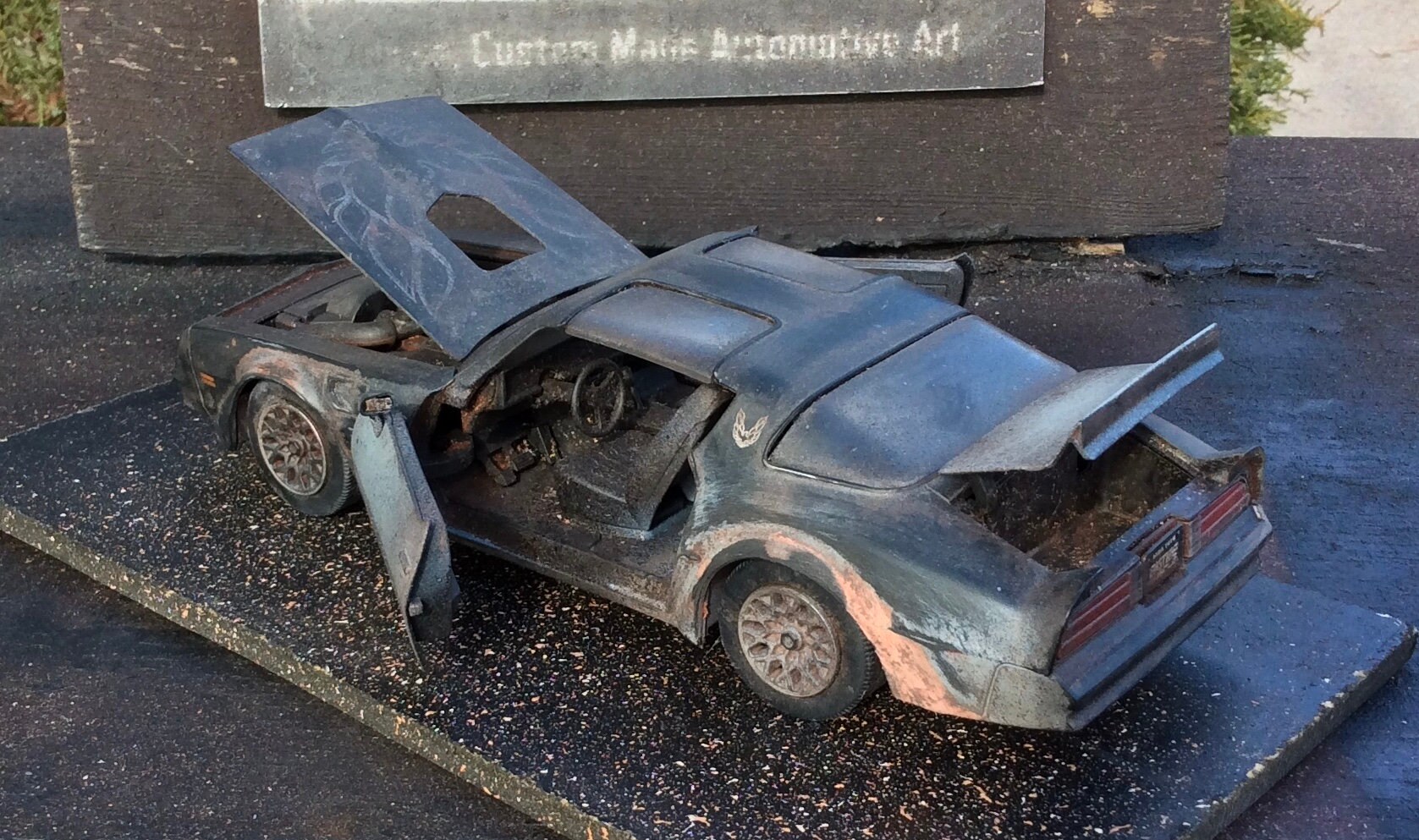 Barn Find 1977 Pontiac Trans Am Car Model, Custom Made, Distressed ...