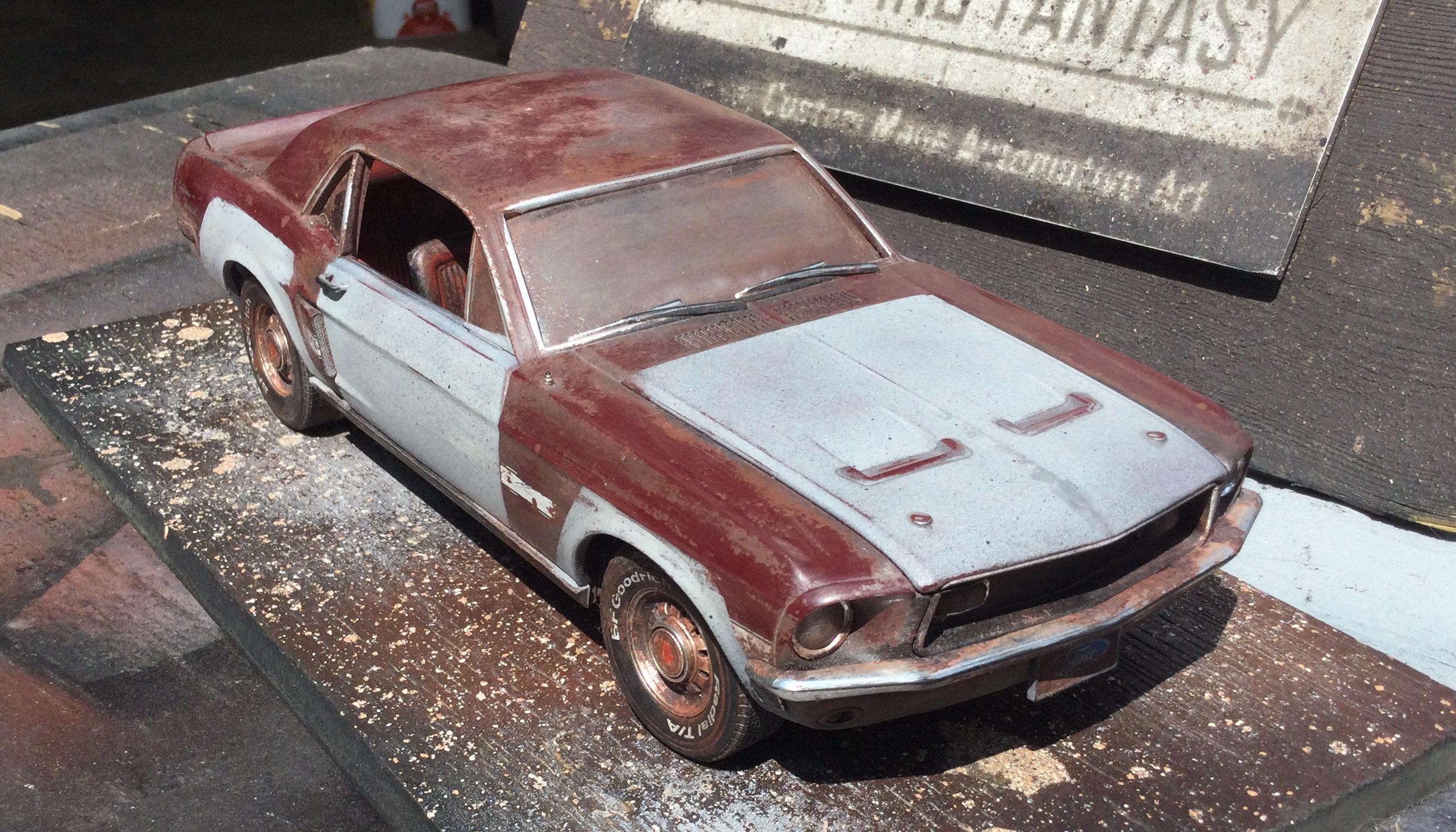 Barn Find 1968 Mustang California Special Model Car, Custom Made, Rusty ...