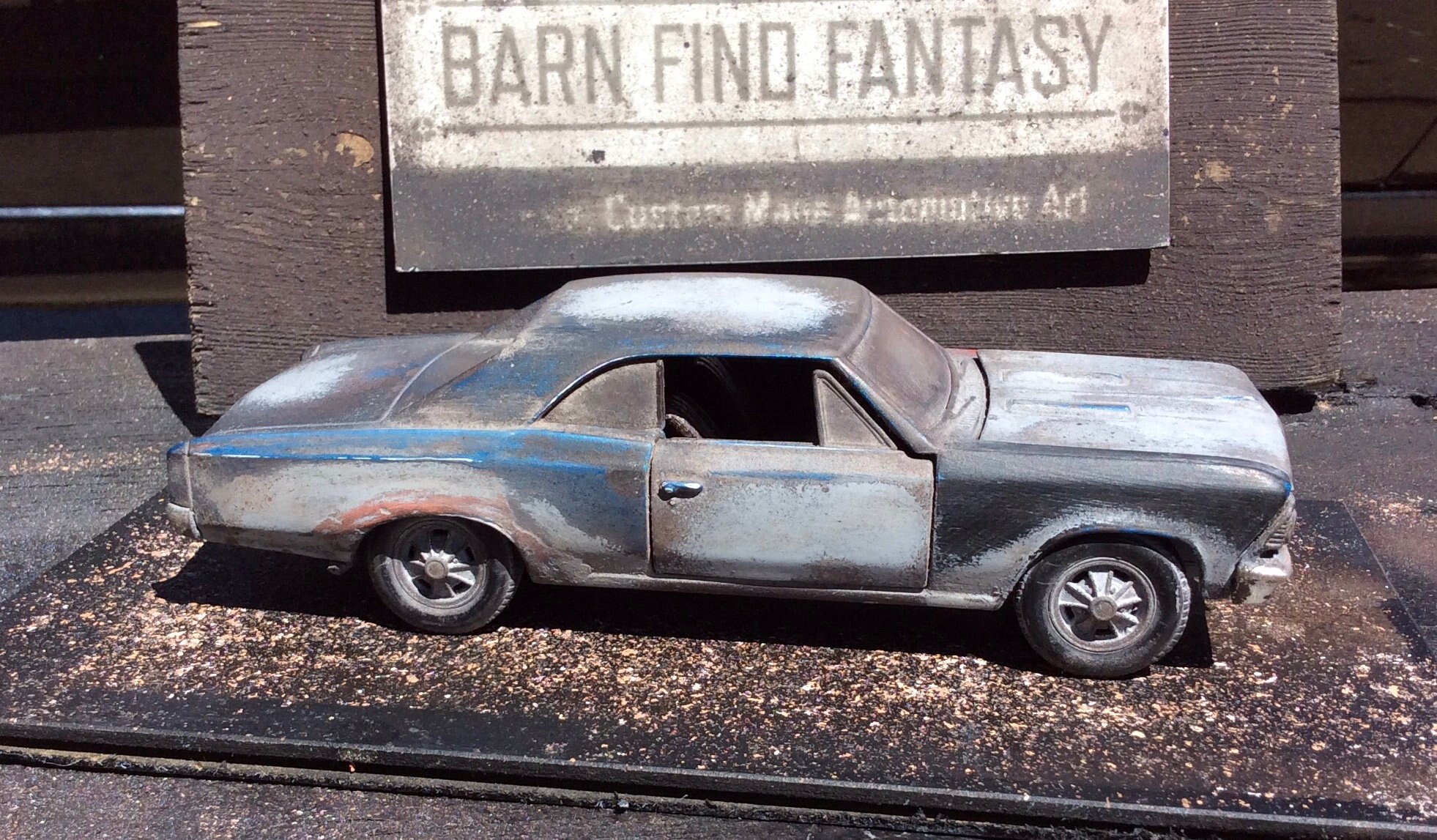 Barn Find 1966 Chevy Chevelle SS Die Cast Model, Custom Made, Rusty ...
