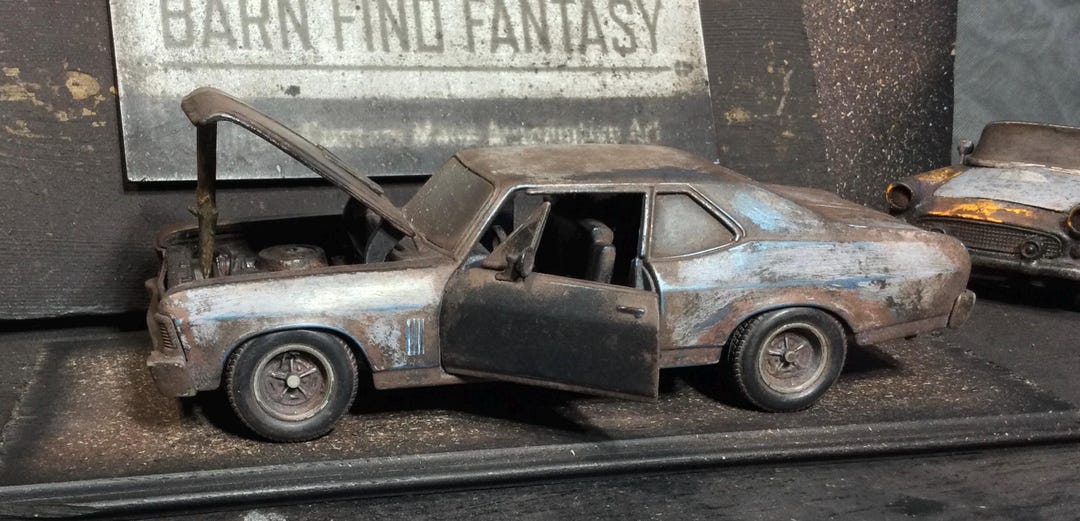 Barn Find 1970 Chevy Nova SS Model Car, Custom Made, Distressed, Rusty ...