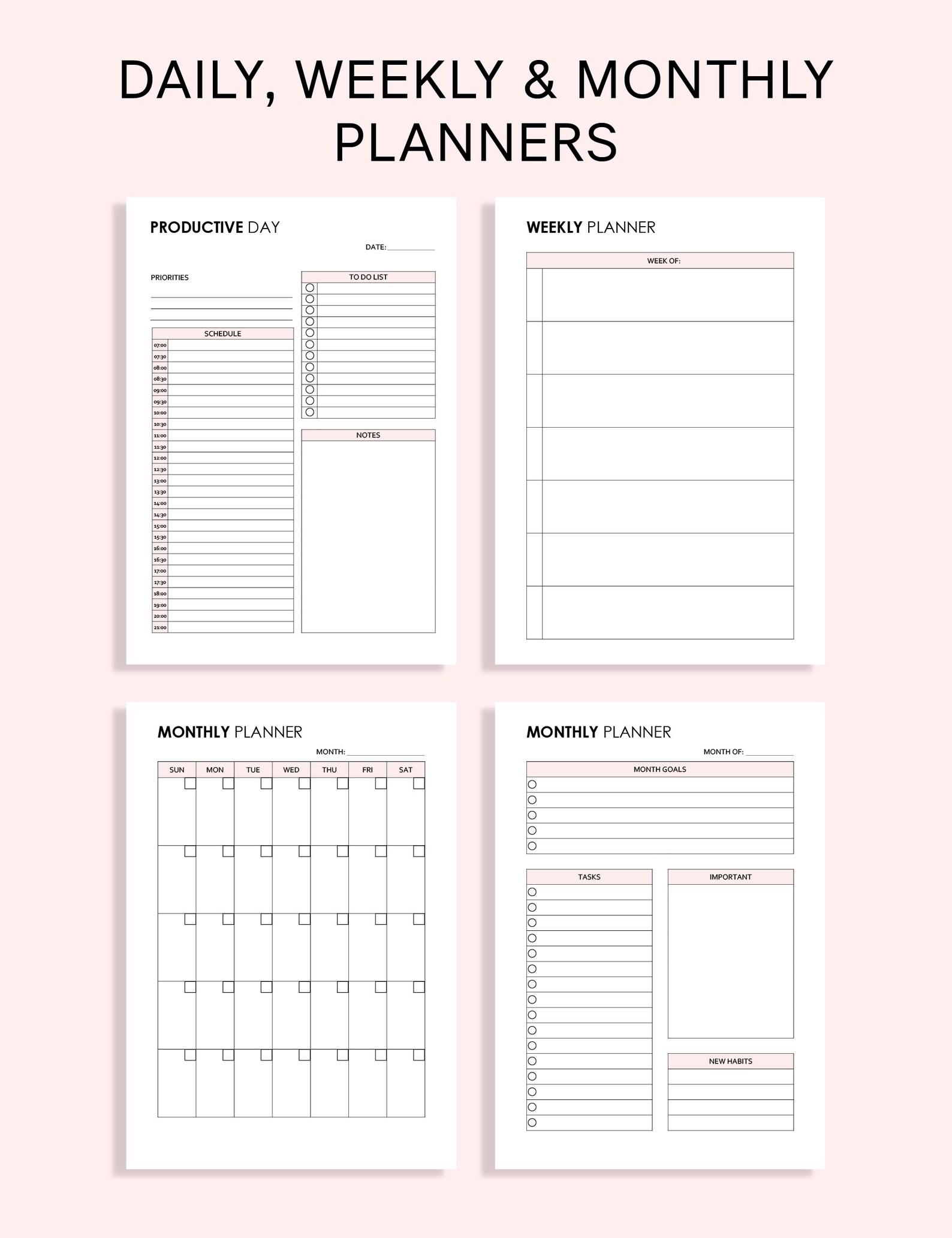 Printable Productivity Planner Life Planner Printable - Etsy