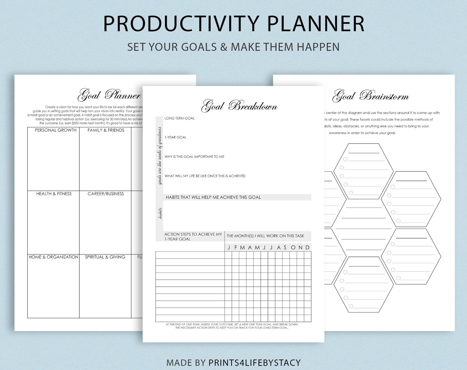 Life Planner Printable Printable Planner Bundle Planner | Etsy Canada
