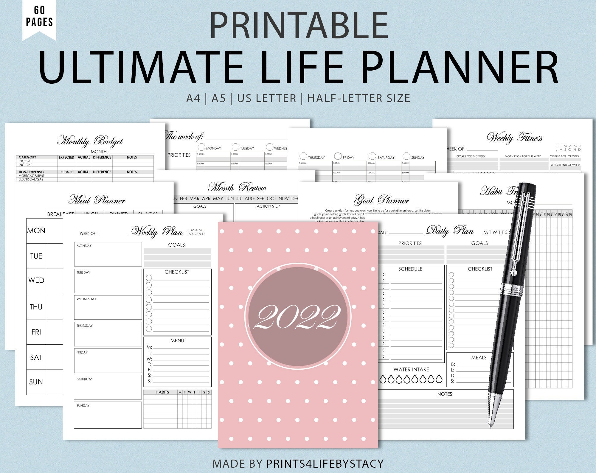 Life Planner Printable Printable Planner Bundle Planner | Etsy Canada