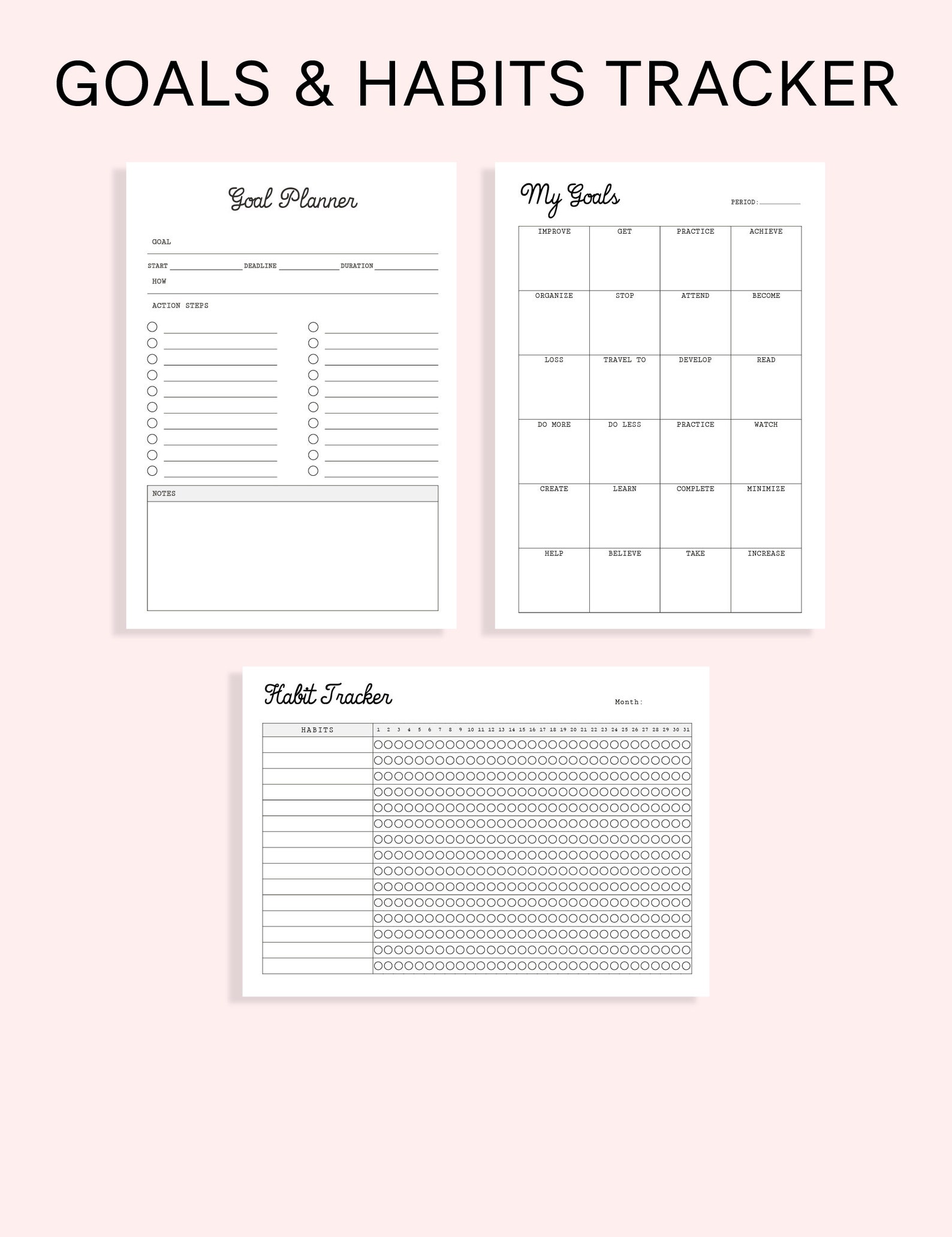 Printable Life Planner Undated Life Planner Printable - Etsy