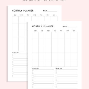 Printable Planner Bundle, Daily Planner, Weekly Planner, Monthly ...