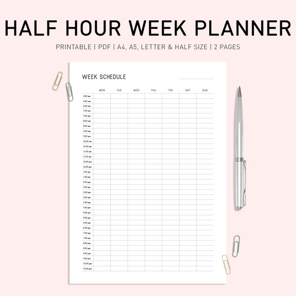 Daily Planner Printable - Etsy