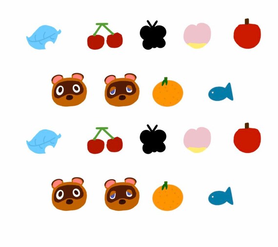 ACNH Fruit and Two Characters | Etsy