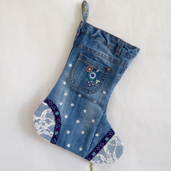 Denim Stocking - Etsy