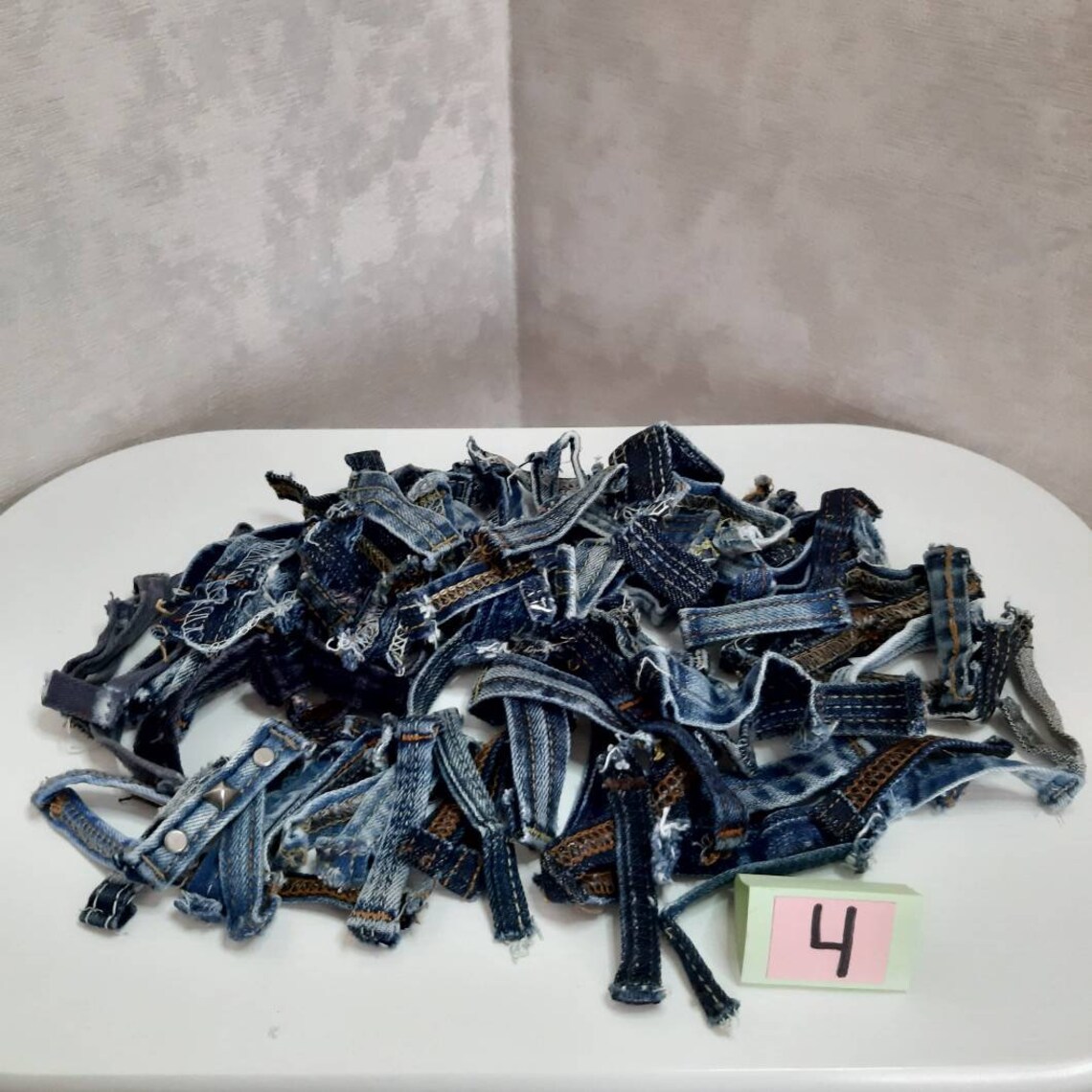 100 Pieces, Set Denim Belt Loops, Recycled Jeans Loops, 100 Pieces ...
