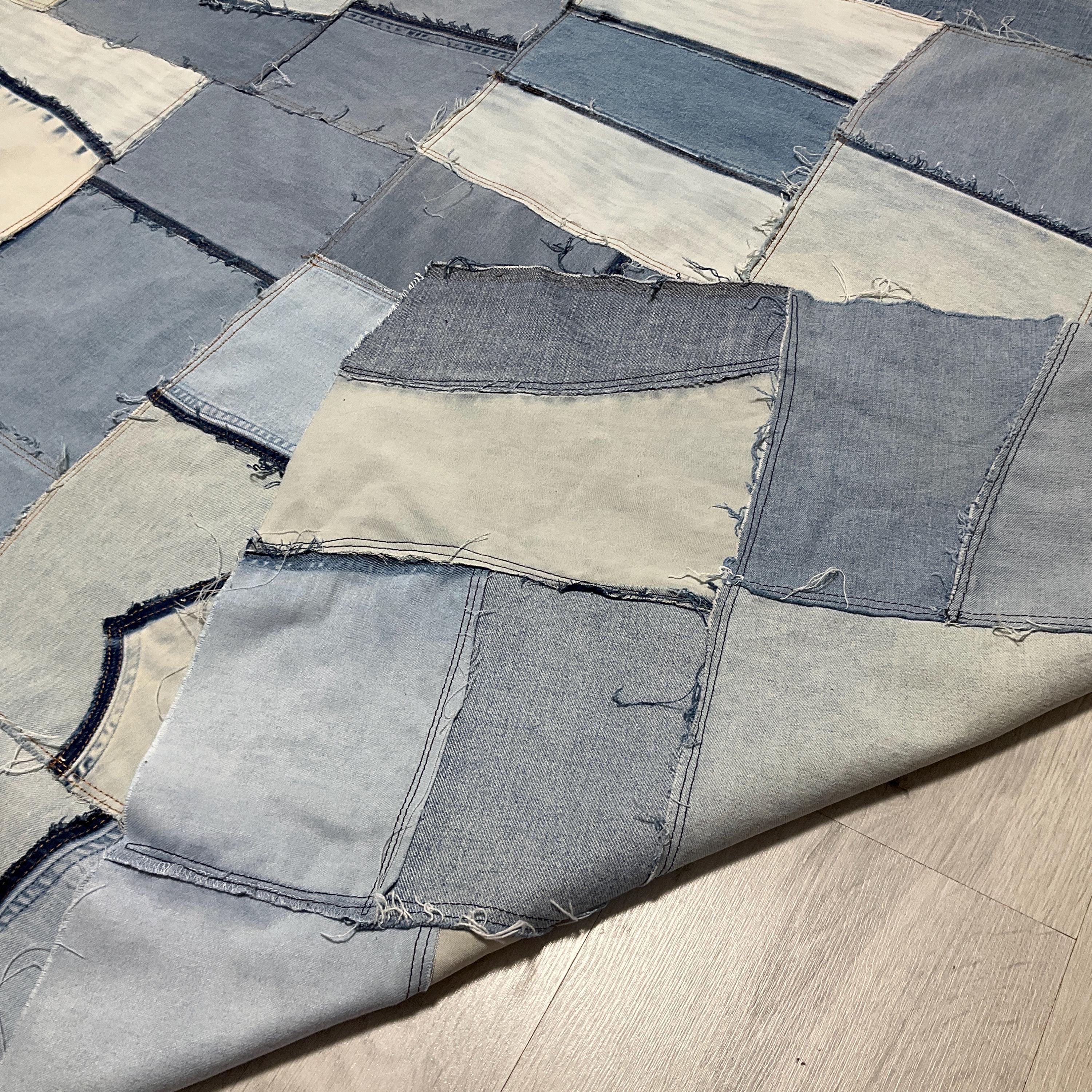 Denim Patchwork for Creativity, Handmade Canvas for Your Project From ...