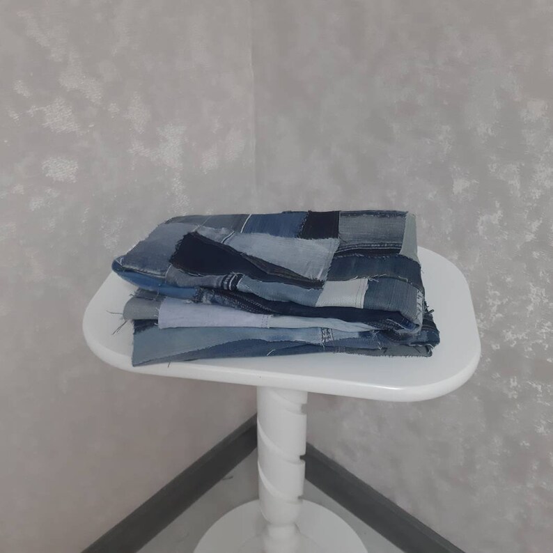 Denim Patchwork for Creativity Handmade Canvas for Your | Etsy