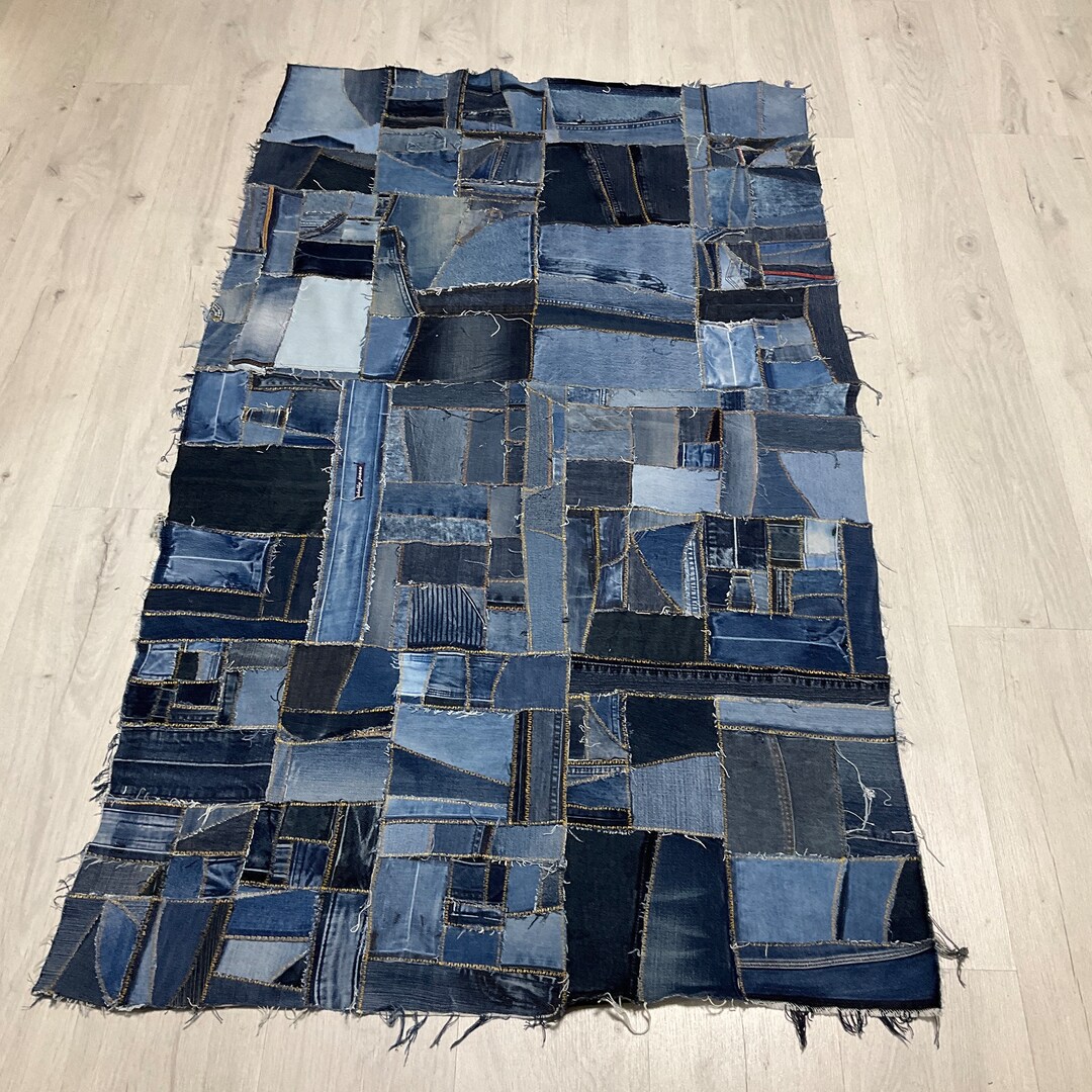 Denim Patchwork for Creativity, Handmade Canvas for Project From ...