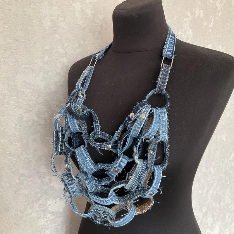 Jeans Necklace - Etsy