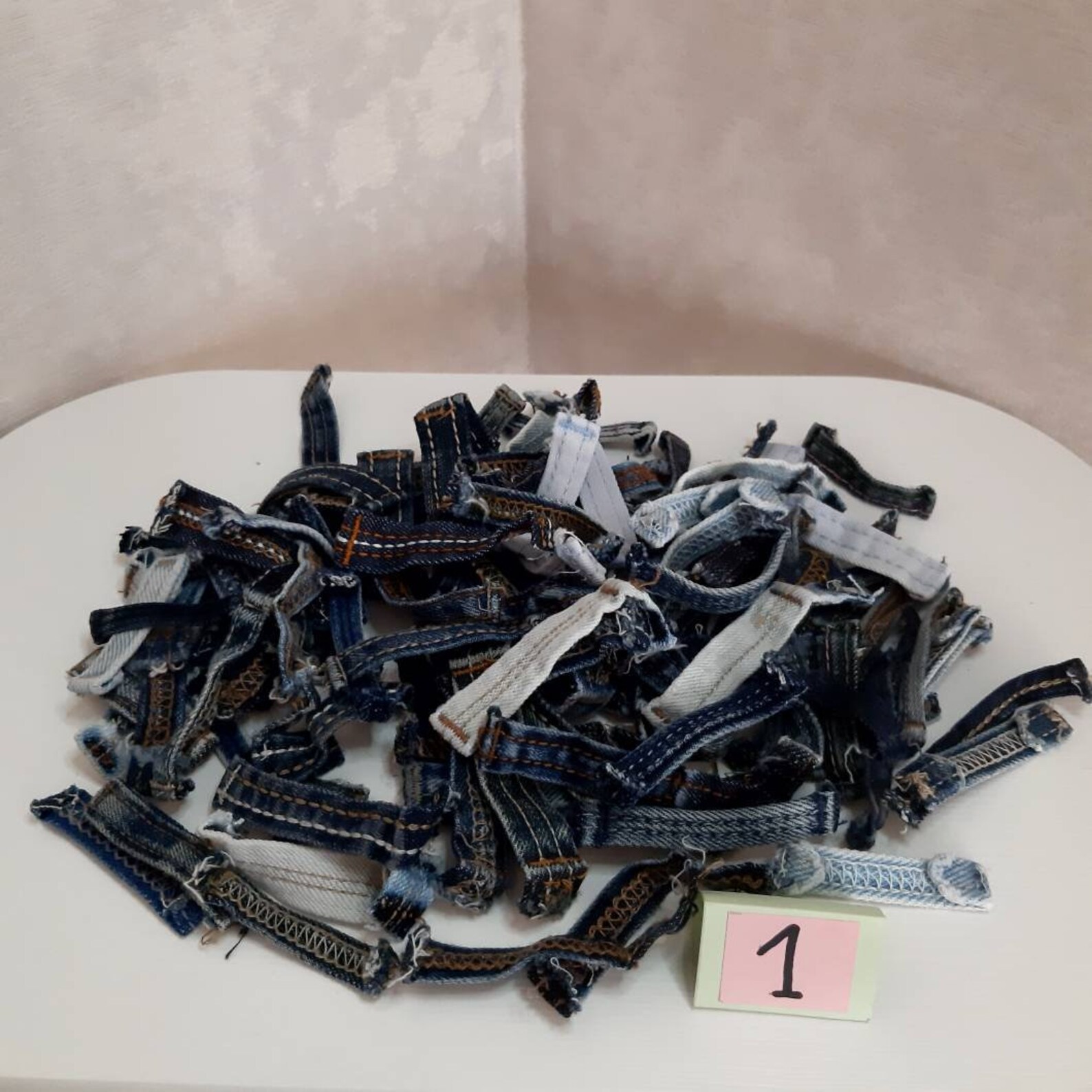 100 Pieces, Set Denim Belt Loops, Recycled Jeans Loops, 100 Pieces ...