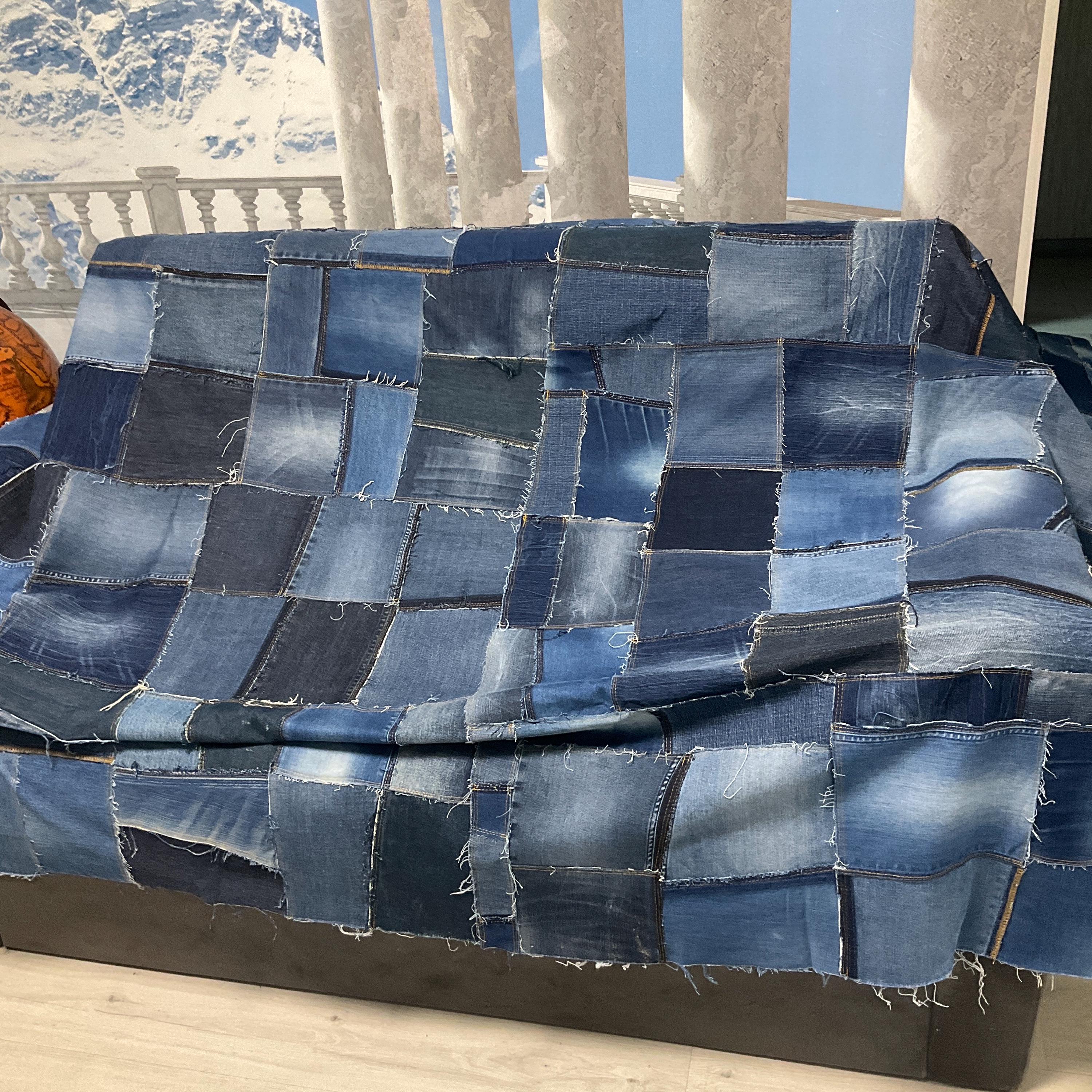 Denim Patchwork for Creativity, Handmade Canvas for Your Project From ...