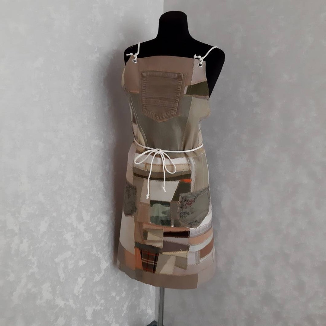 Denim Patchwork Apron for Garden or Workshop - Etsy