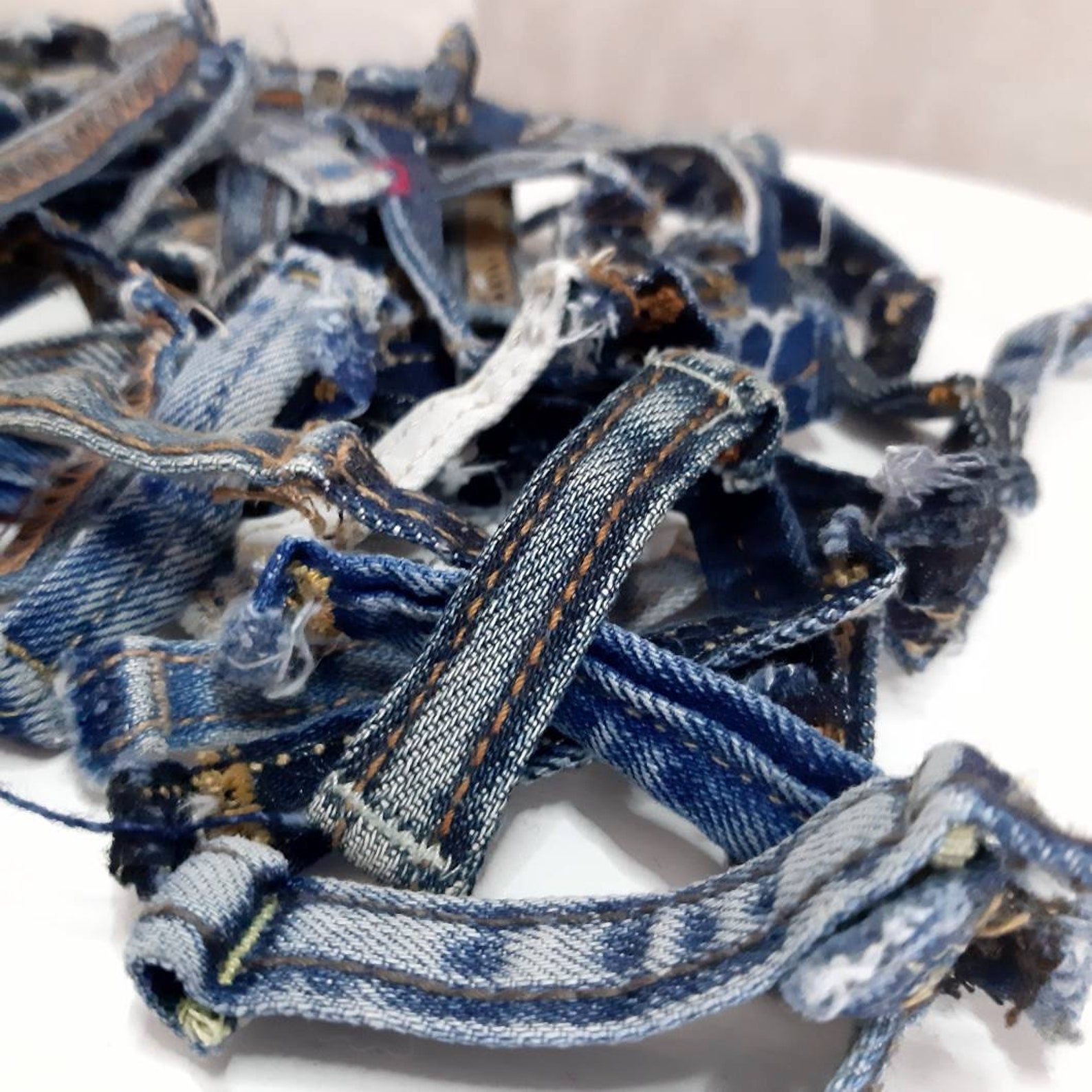 100 Pieces, Set Denim Belt Loops, Recycled Jeans Loops, 100 Pieces ...