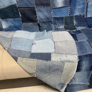 Denim Patchwork for Creativity, Handmade Canvas for Your Project From ...