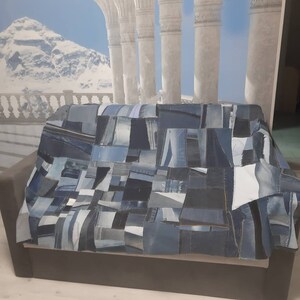 Denim Patchwork for Creativity Handmade Canvas for Your | Etsy