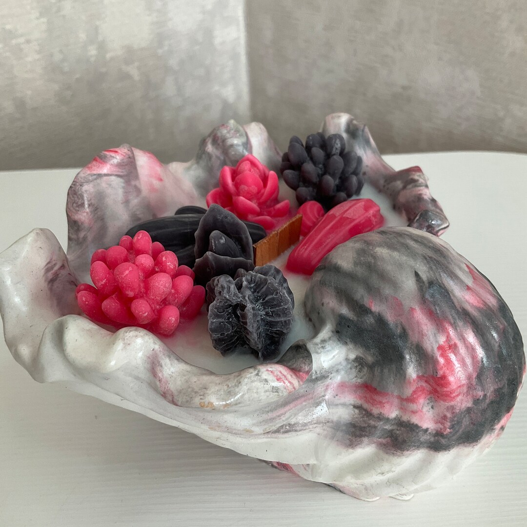 Handmade Scented Candle in Gypsum Shell, Scented Soy Wax Candle With ...