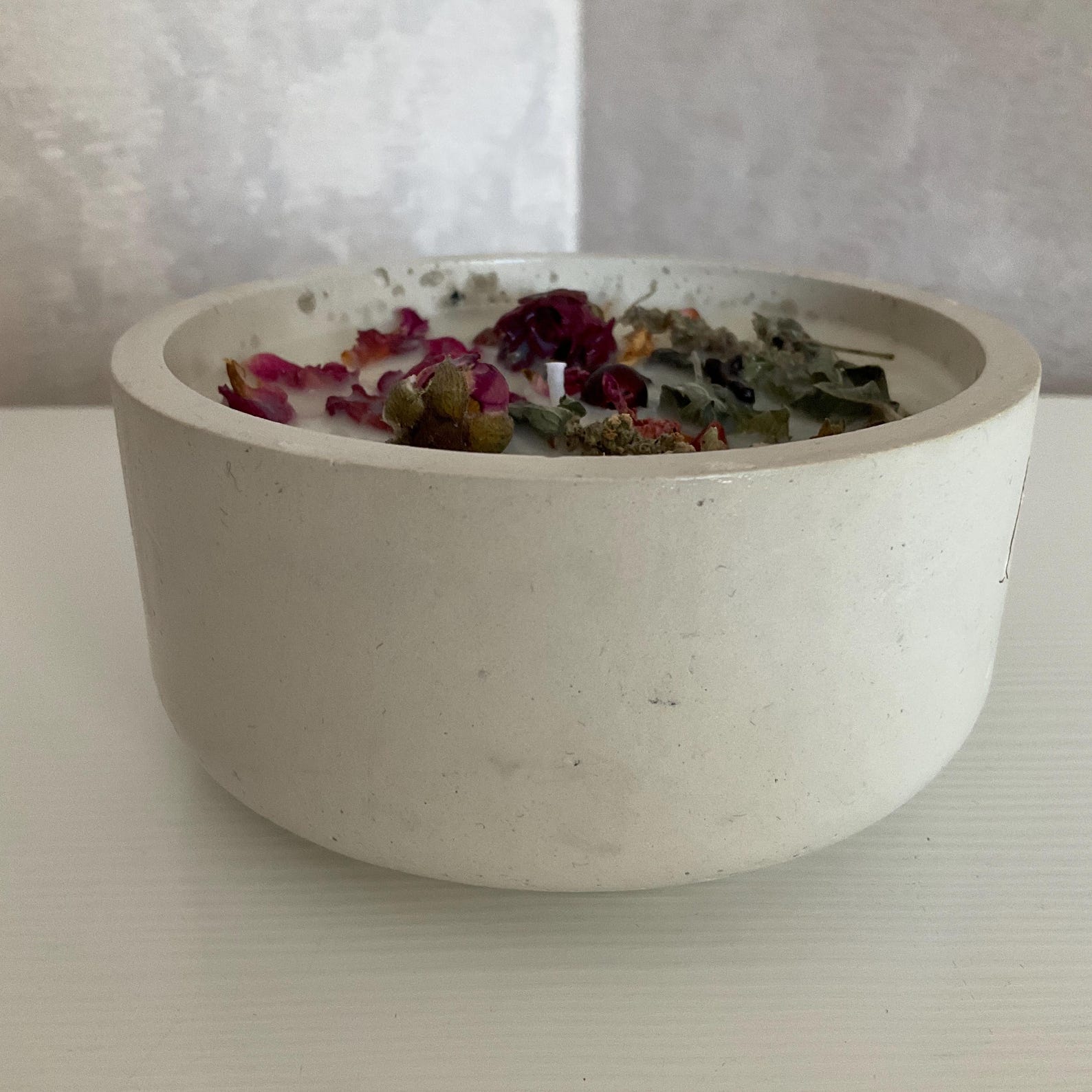 Handmade Ritual Candle in Gypsum Dish, Scented Intention Candle ...