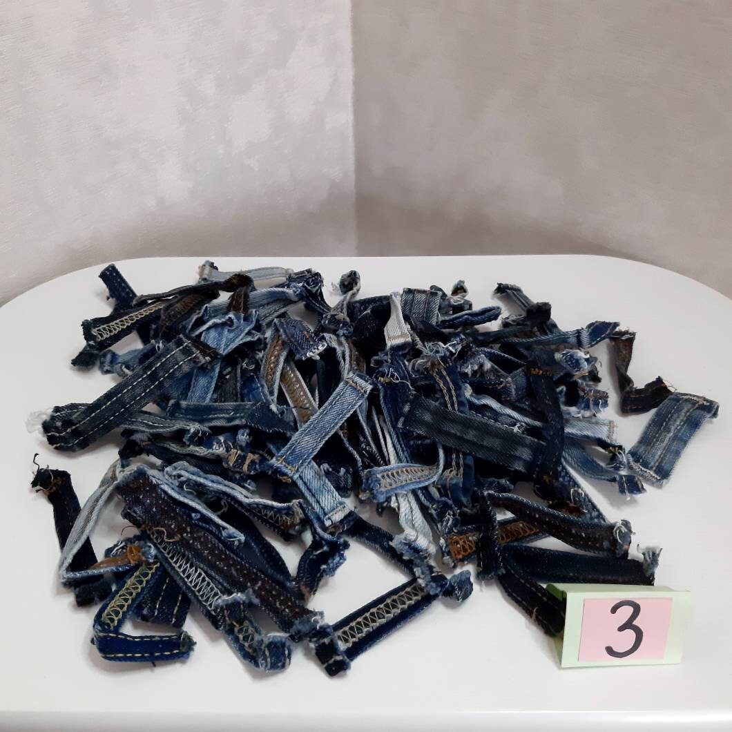 100 Pieces, Set Denim Belt Loops, Recycled Jeans Loops, 100 Pieces ...
