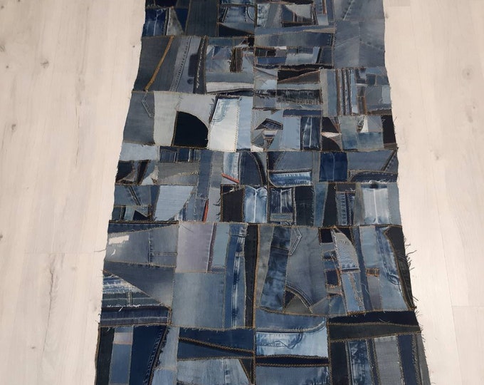 Denim Patchwork for Creativity Handmade Canvas for Your - Etsy