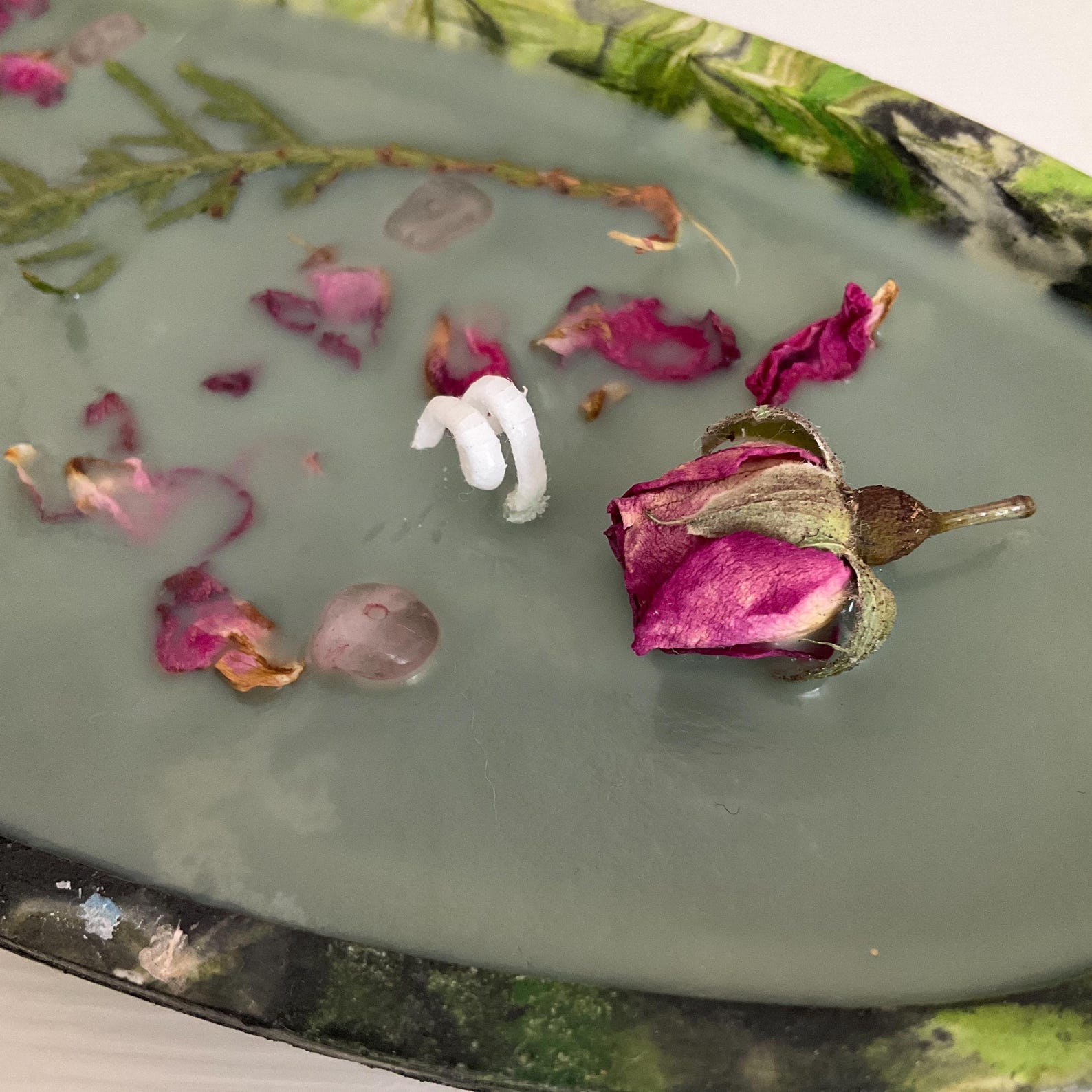Handmade Ritual Candle in Gypsum Boat, Scented Intention Candle ...