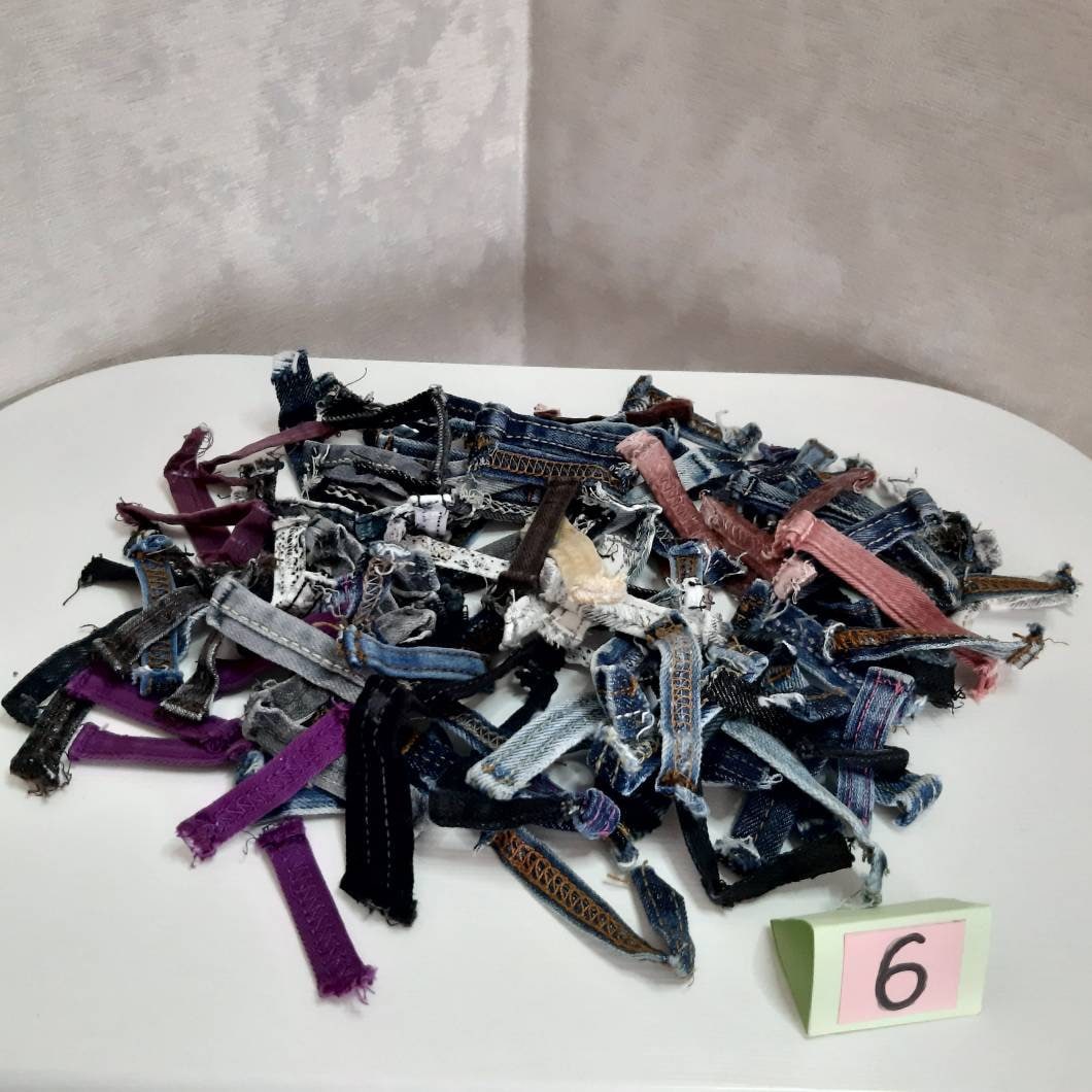 100 Pieces, Set Denim Belt Loops, Recycled Jeans Loops, 100 Pieces ...