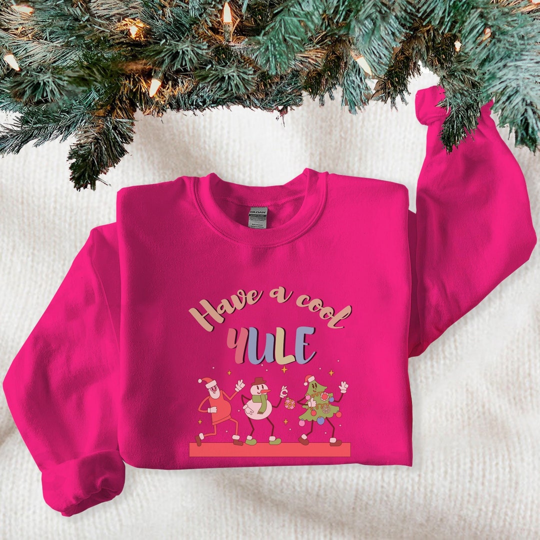 Have a Cool Yule Christmas Sweatshirt, Retro Groovy Holiday Shirt ...