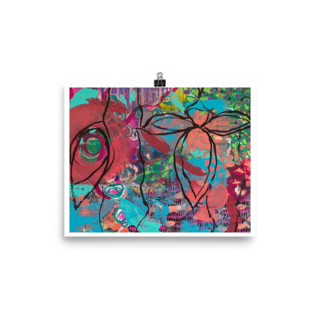 Colorful Abstract Floral Wall Art Poster Print - Etsy