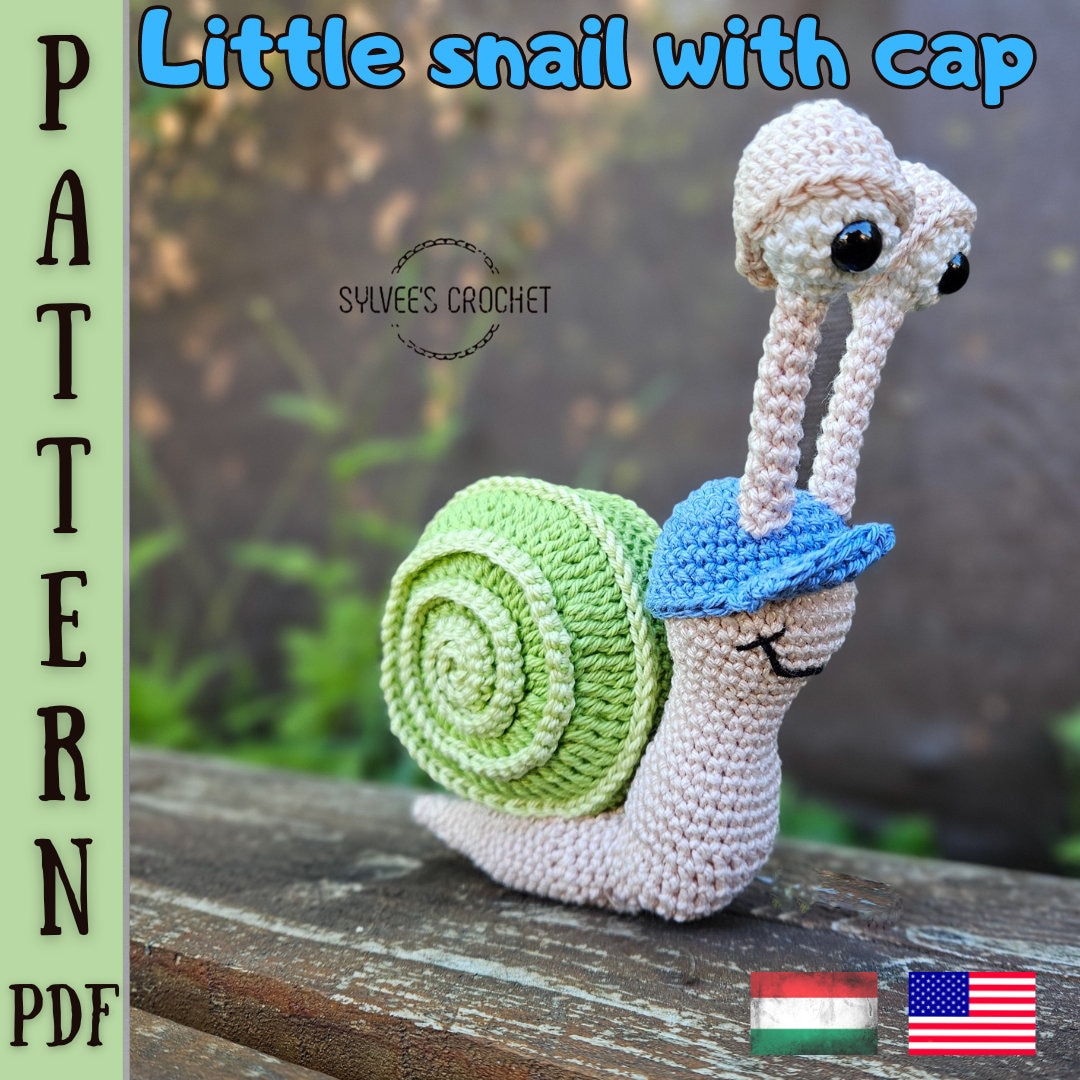Little Crochet Snail With Cap Pattern - Etsy