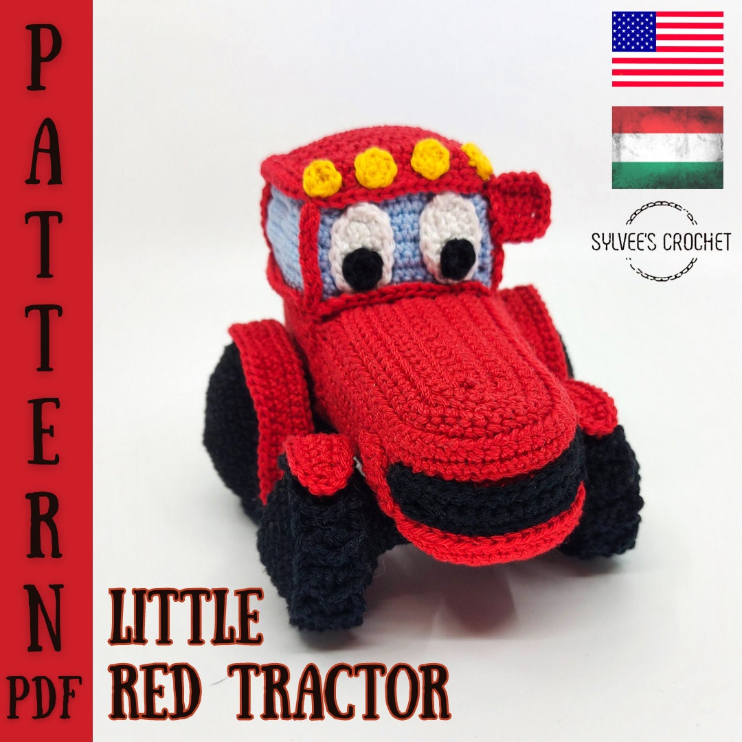Little Red Tractor Crochet Pattern - Etsy