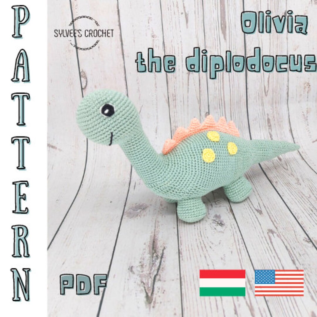 Olivia the Diplodocus Crochet Pattern - Etsy