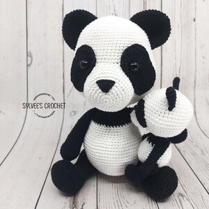 Mama Panda and Baby Crochet Pattern - Etsy