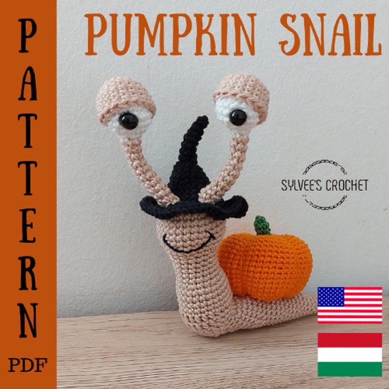 Pumpkin Snail Crochet Pattern - Etsy