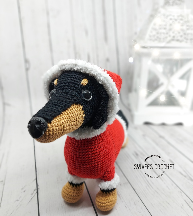 Christmas Dachshund Crochet Pattern - Etsy
