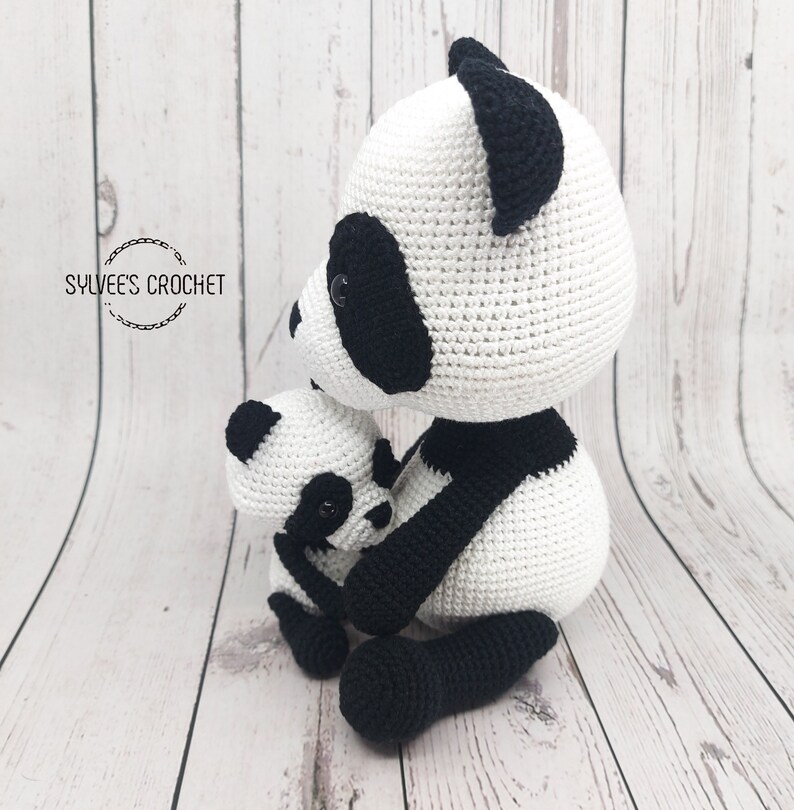 Mama Panda and Baby Crochet Pattern - Etsy