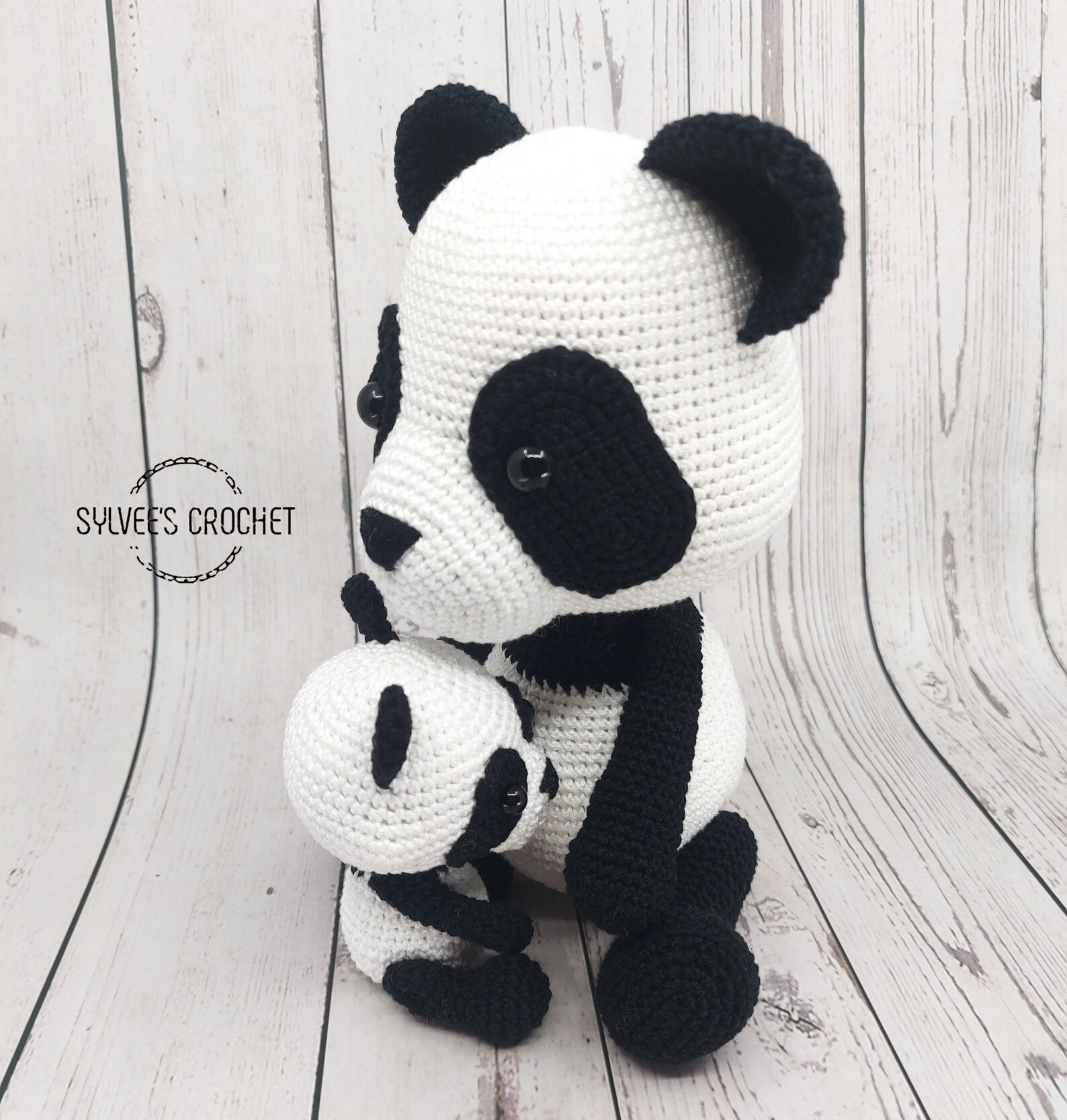 Mama Panda and Baby Crochet Pattern - Etsy