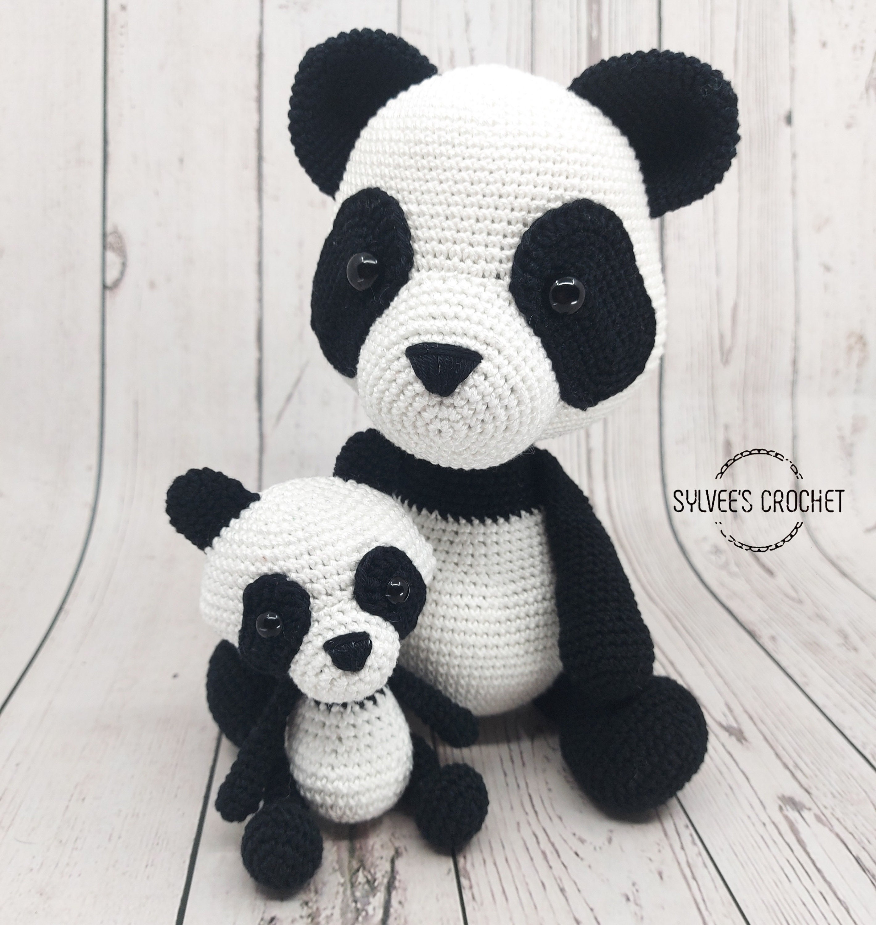 Mama Panda and Baby Crochet Pattern - Etsy