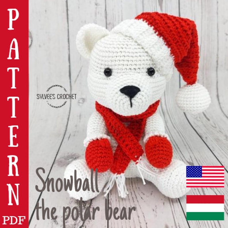 Snowball the Polar Bear Crochet Pattern - Etsy