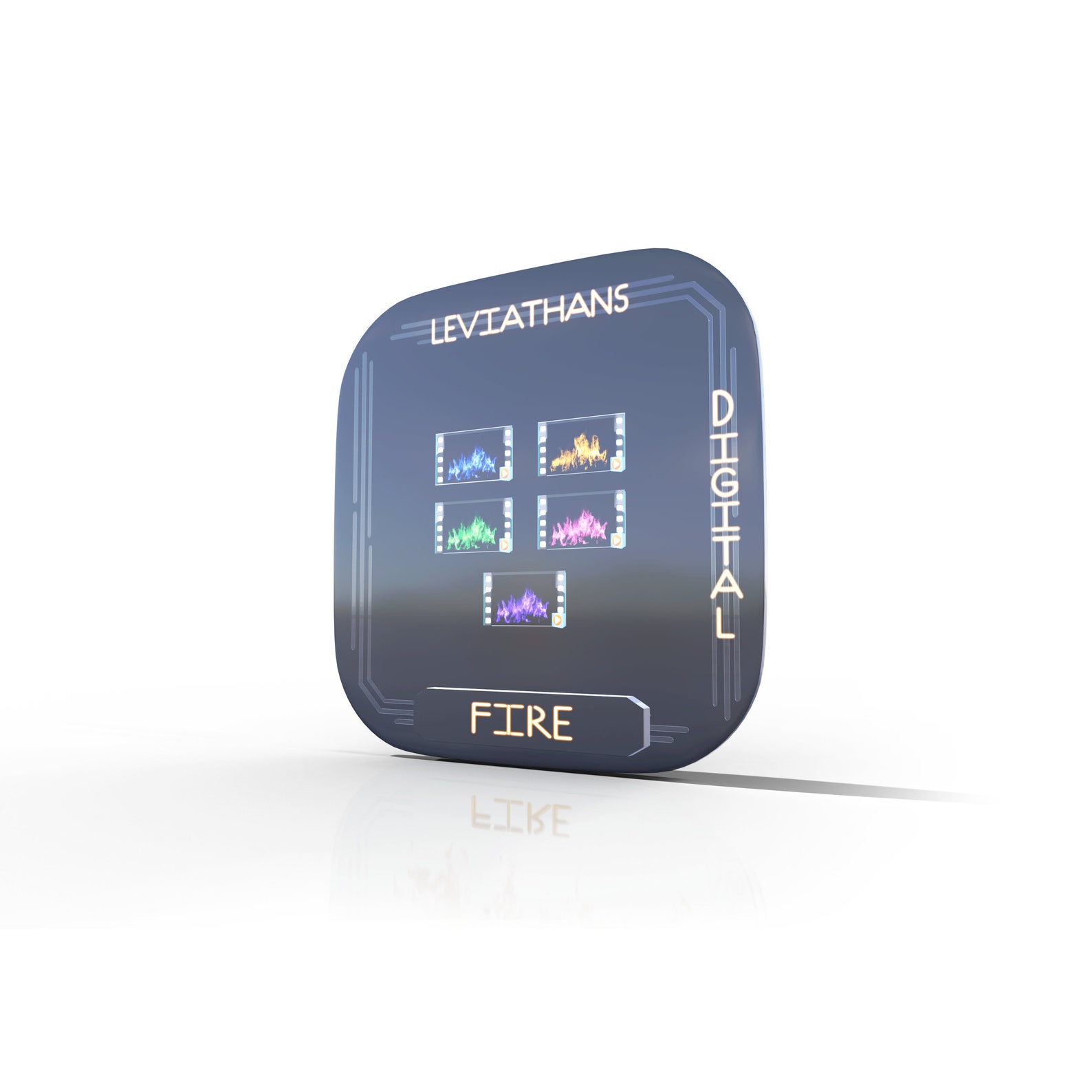 5 Realistic Animated Varicolored Fire Video Clip Digital Overlays HD 1 ...