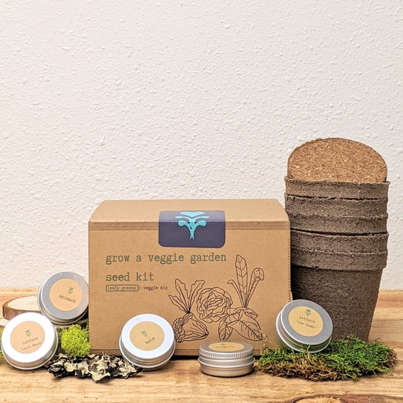 Grow a Veggie Garden Seed Kit 'leafy Greens Grow Kit' - Etsy